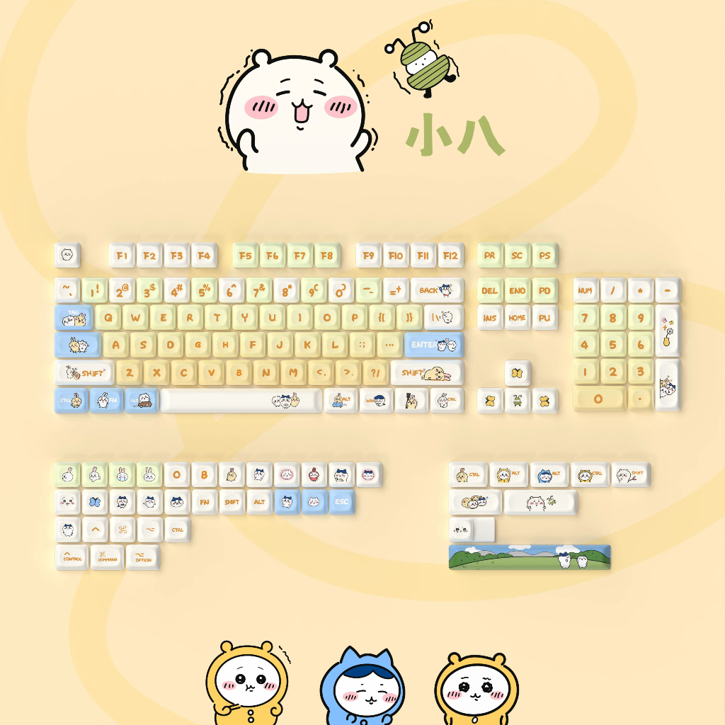 Jual Keycaps PBT Dye sub profil MOA chiikawa Kawaii Anime mechanical ...