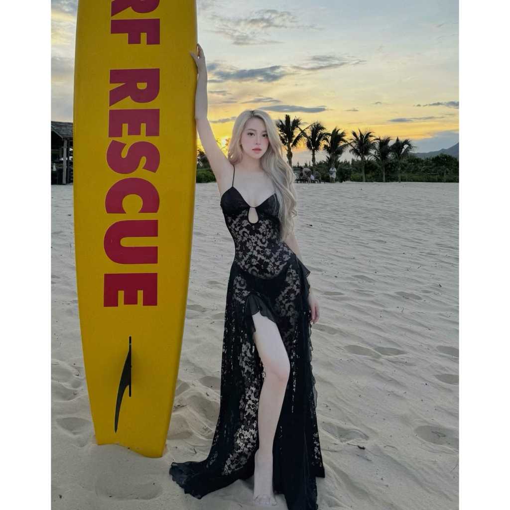 Jual 𝐑𝐄𝐀𝐃𝐘 𝐒𝐓𝐎𝐂𝐊 𝐒𝐀𝐅 - 𝐎𝐔𝐓𝐄𝐑 𝐎𝐍𝐋𝐘 - ROSA black lace outer long dress ...