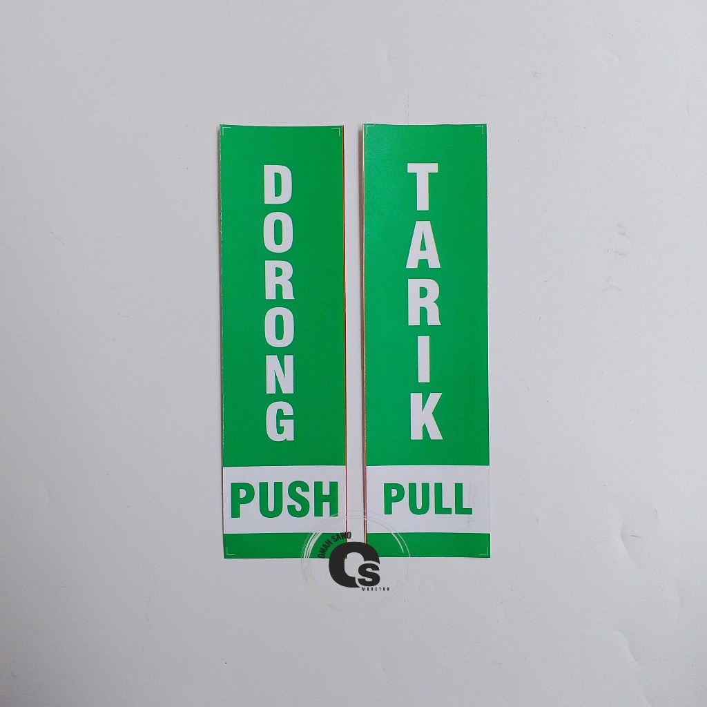 Jual Stiker Pull Push - Tarik Dorong - Stiker Pintu | Shopee Indonesia