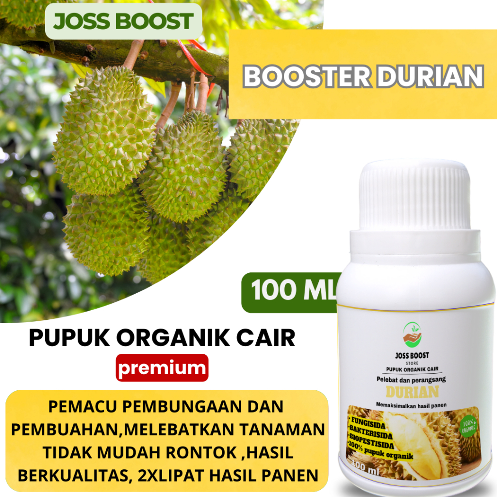 Jual Pupuk Organik Cair Booster Tanaman Buah Durian, POC JOSSBOOST DURIAN, Melebatkan Secara ...