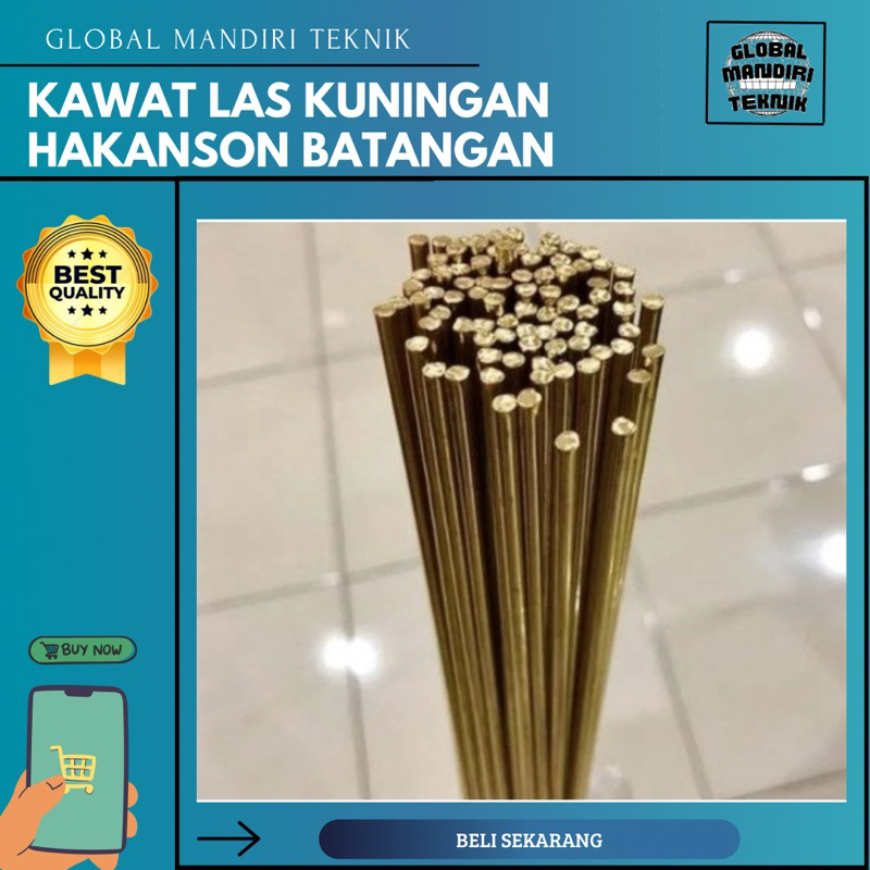Jual Kawat Las Kuningan HAKANSON Batangan murah berkualitas | Shopee ...