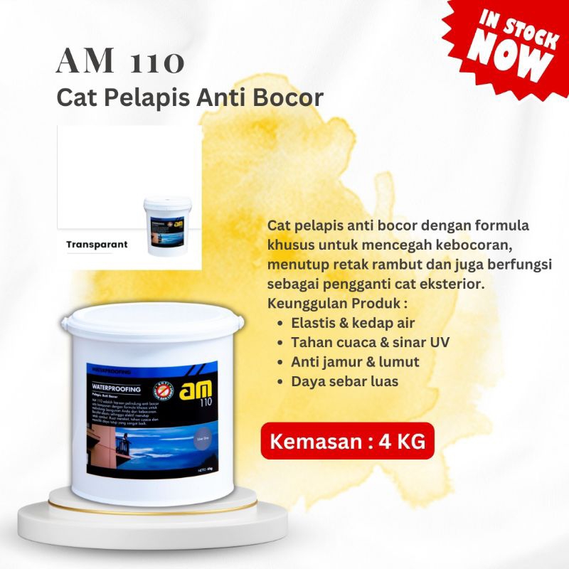 Jual AM 110 / CAT WATERPROOFING ANTI JAMUR DAN LUMUT UKURAN 4 L ...