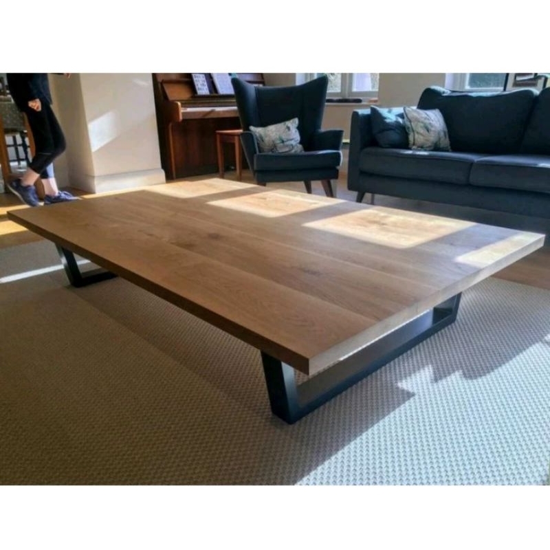 Jual meja tamu meja minimalis kayu 200x120x30cm | Shopee Indonesia