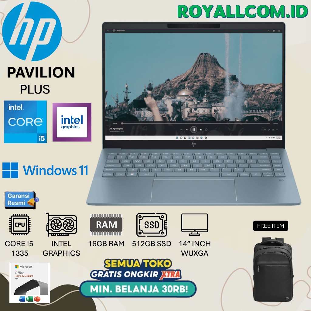 Jual HP Pavilion Plus 14-ew0021TU i5-1335U 16GB 512GB 14" OHS W11 | Shopee Indonesia