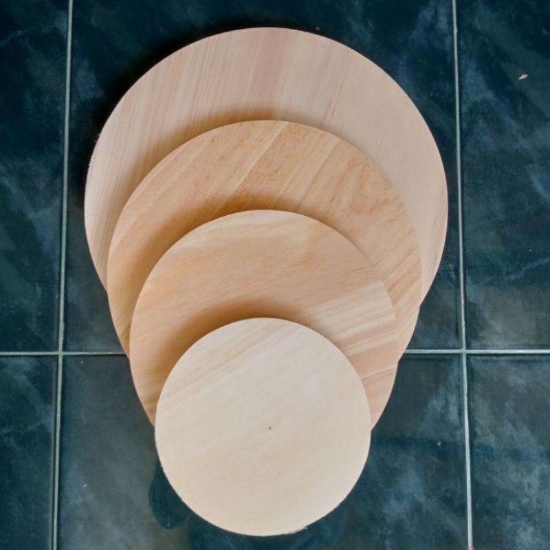 Jual Talenan kayu model Bulat (Premium)/Talenan Bulat/Telanan kayu ...