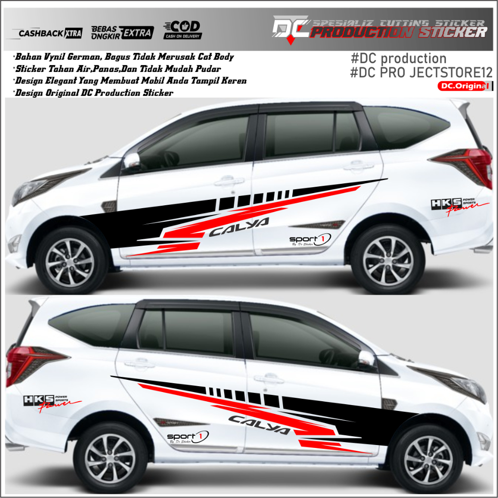 Jual Stiker sticker Mobil Toyota Calya Cutting stiker mobil Calya Old ...