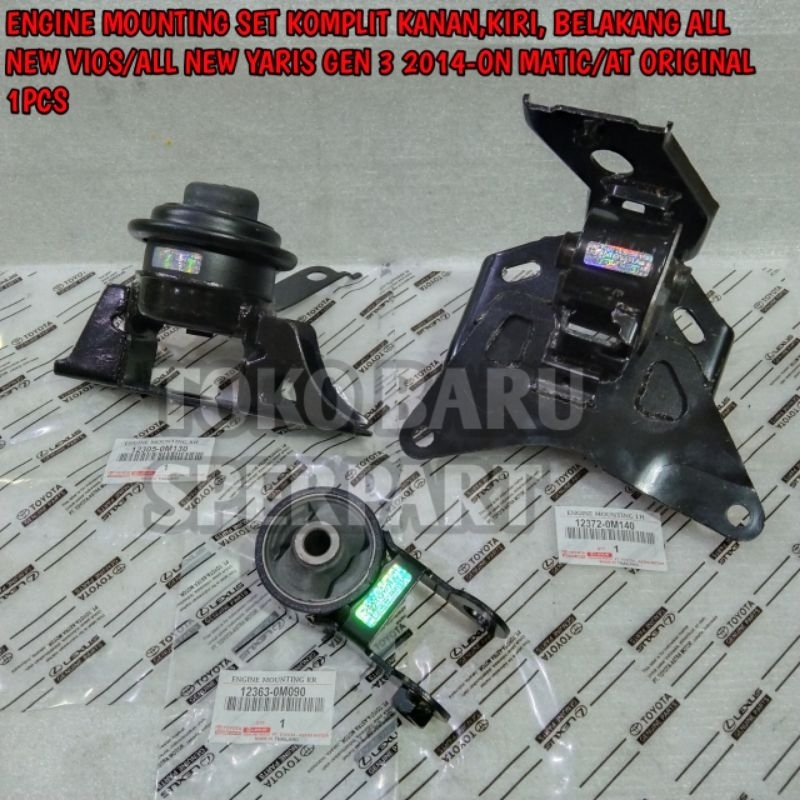 Jual ENGINE MOUNTING FULL SET KOMPLIT ALL NEW VIOS/ALL NEW YARIS MATIC ...