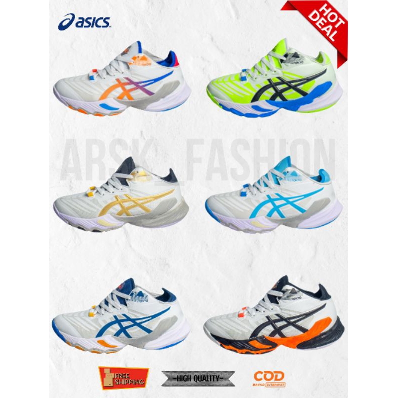 Jual Sepatu Volly Asic Metarise pria sepatu olahraga voli white variety ...
