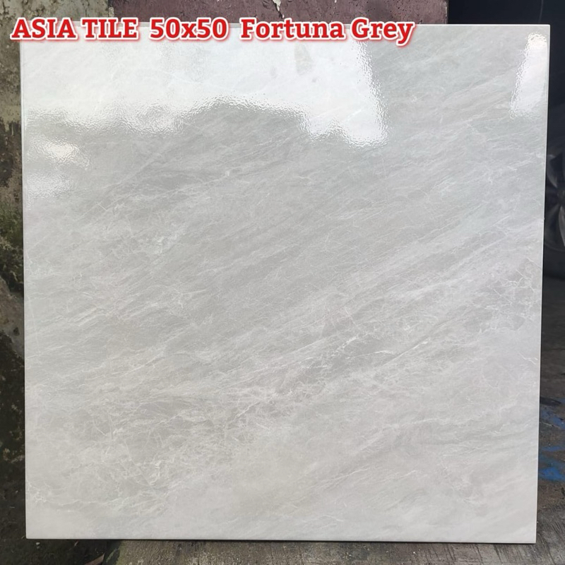 Jual KERAMIK 50x50 asia tile fortuna grey fontana grey | Shopee Indonesia