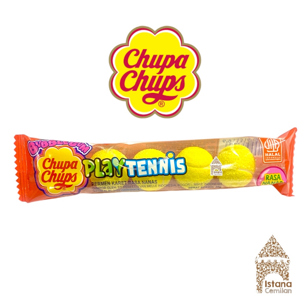 Jual Chupa Chups Bubble Gum PLAY TENNIS Permen Karet 20 Gram | Shopee Indonesia