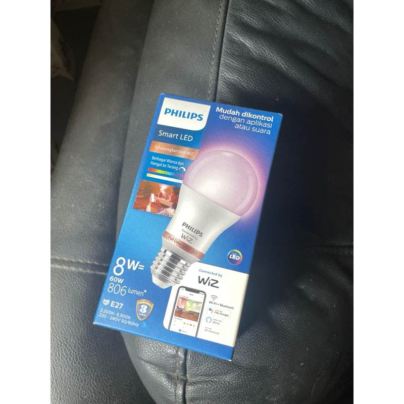 Jual Philips Lampu Bohlam Smart WiFi LED 8W With Bluetooth Color RGB | Shopee Indonesia