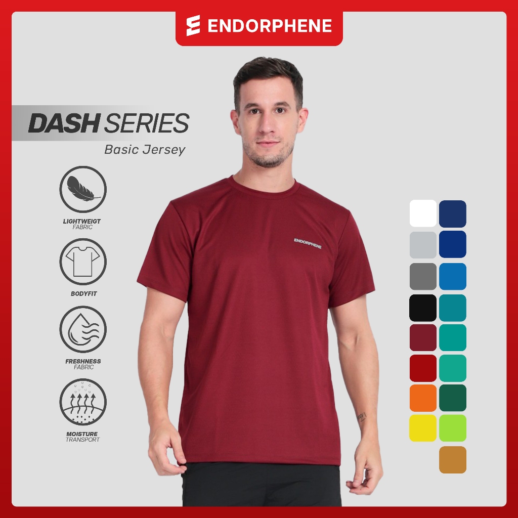 Jual Baju Olahraga Pria Endorphene DASH Running Jersey Quick Dry Dri ...