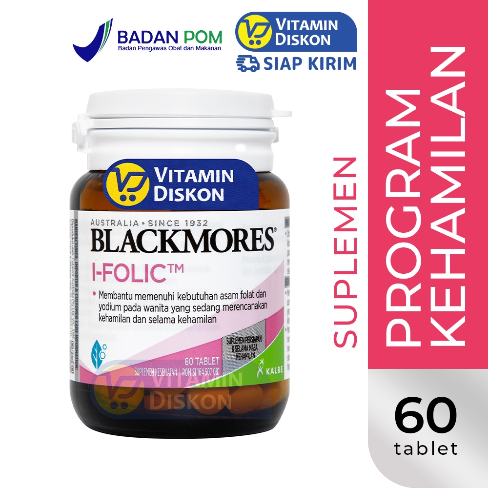 Jual Blackmores I-Folic BPOM Kalbe 60 Tab | Suplemen Program Kehamilan Dengan Yodium Dan Asam ...