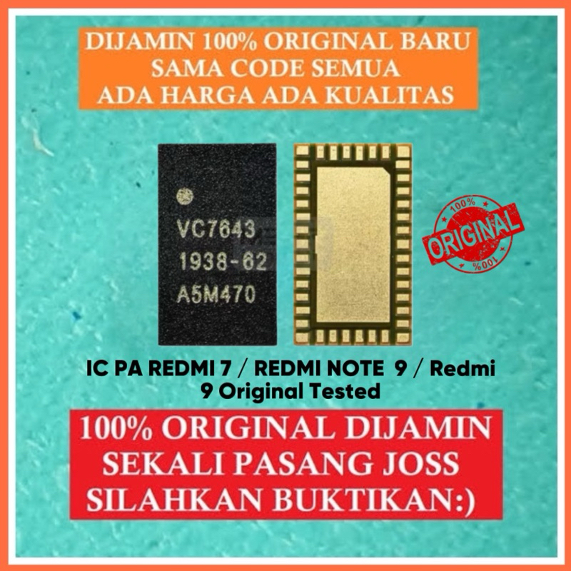 Jual IC PA VC7643-61 REDMI 7A NOTE 9 REDMI 9 Original 100% Tested ...