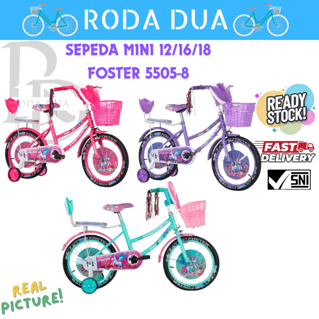 Jual SEPEDA ANAK CEWEK - SEPEDA MINI UKURAN 12/16/18 5505-8 - BAN POMPA ...