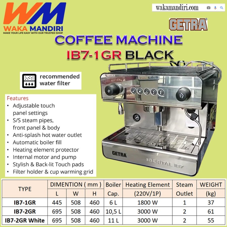 Jual MESIN KOPI ESPRESSO GETRA IB7-1G IBERITAL COFFEE MACHINE CAPUCCINO ...
