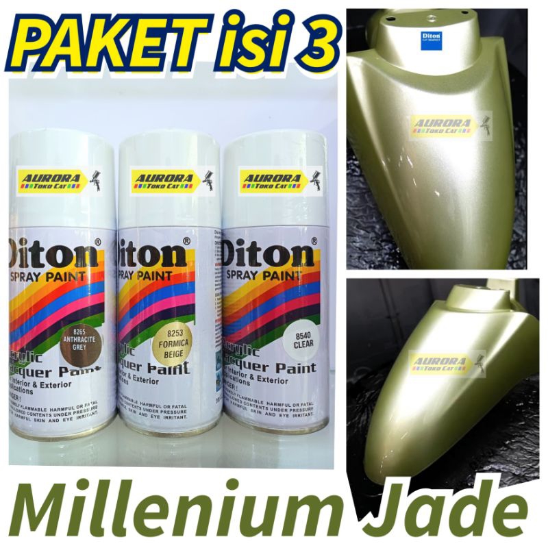 Jual PAKET Diton Millenium Jade isi 3 kaleng | cat pilok sepeda motor ...