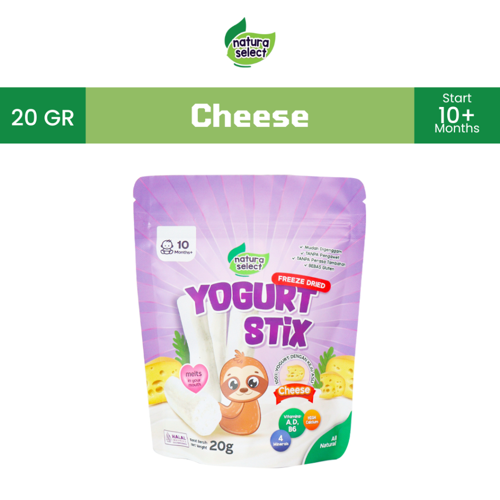 Jual Natura Select Yogurt Stix 20 GR Yogurt Melts Rasa Cheese Freeze Dried Yogurt Snack Bayi ...