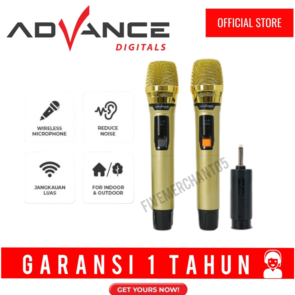 Jual Mic Wireless Advance MIC 206 Double Dual Professional Microphone ...