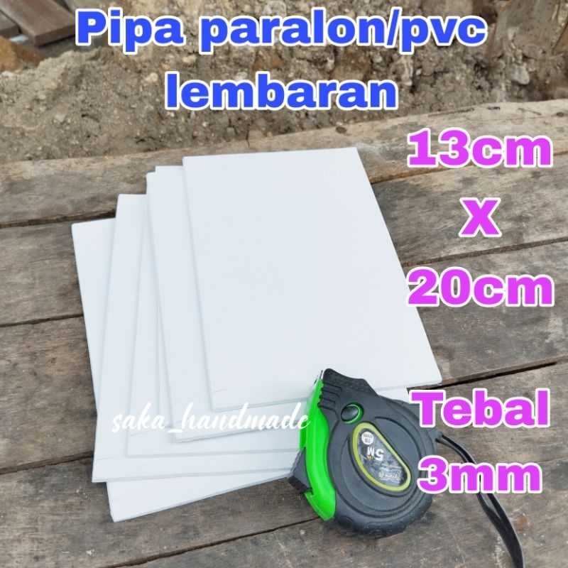 Jual PIPA PARALON/PVC LEMBARAN (13cm X 20cm) TEBAL 3mm | Shopee Indonesia