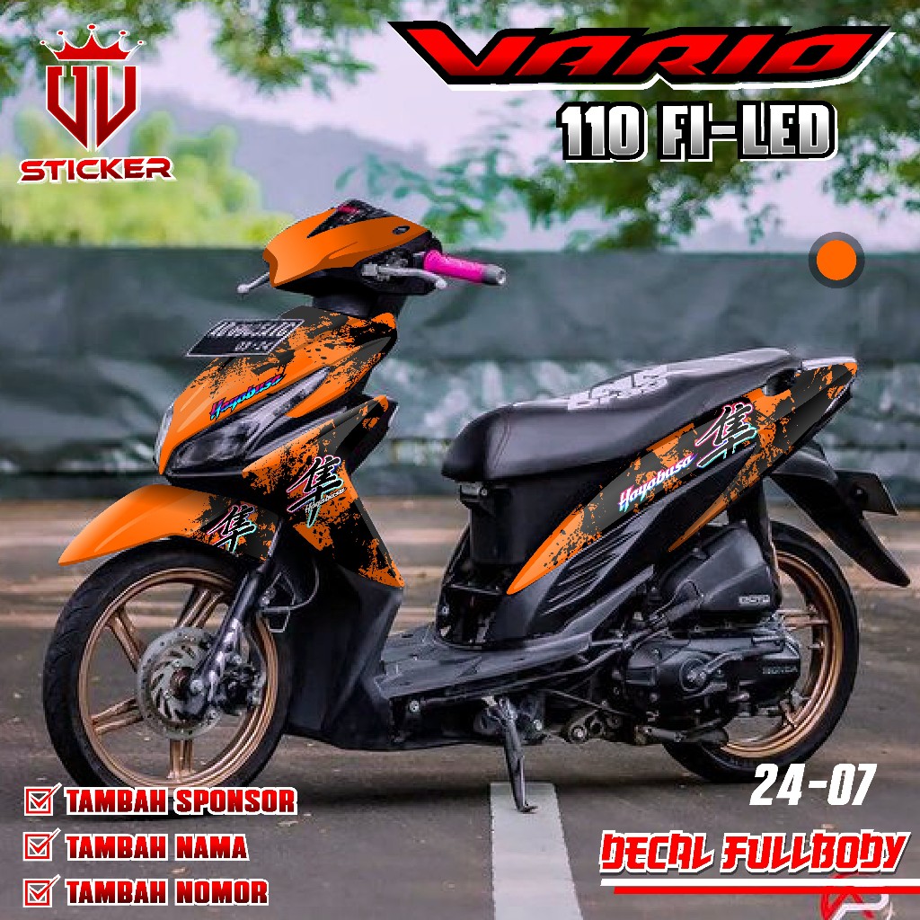 Jual Sticker Decal Full Body Honda Vario FI 110 LED 2013 2014 2015 2016 ...