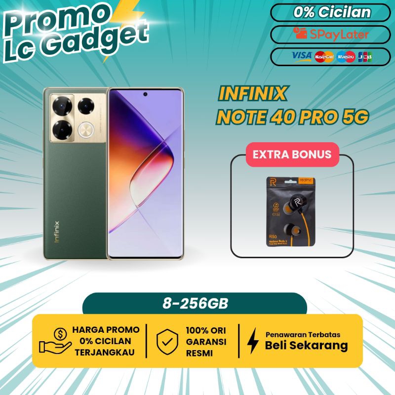 Jual Infinix Note 40 Pro 5G 8/256GB Garansi Resmi | Shopee Indonesia