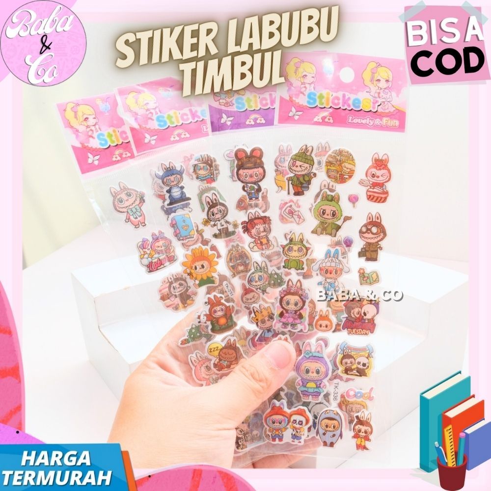 Jual STIKER LABUBU LUCU UNIK STICKER TIMBUL LABUBU LABU LABU TIMBUL ...