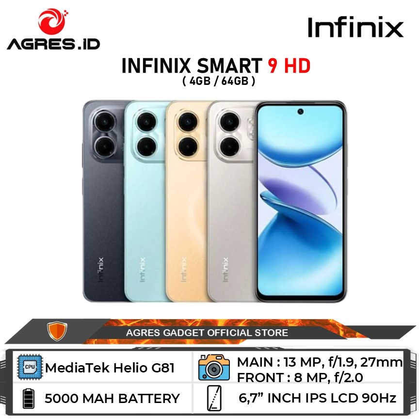 Jual Infinix Smart 9 HD 4GB/64GB Garansi Resmi Infinix Indonesia | Shopee Indonesia