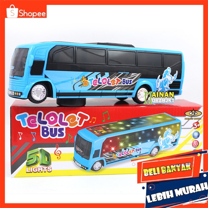 Jual MAINANKEI MAINAN MOBIL TELOLET BUS 5D LIGHTS & MUSIC NO.269 MOBIL ...