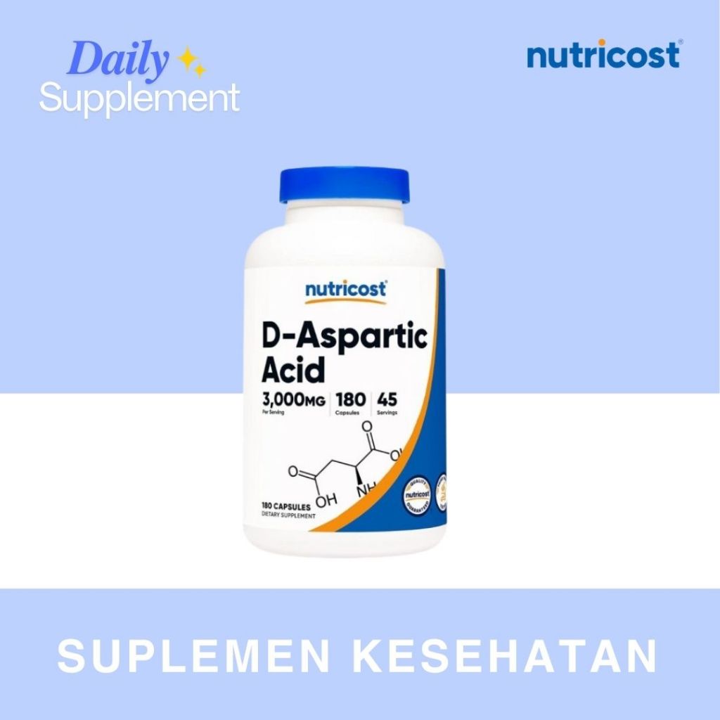 Jual Nutricost D-Aspartic Acid 3000mg - 180 Capsules | Shopee Indonesia