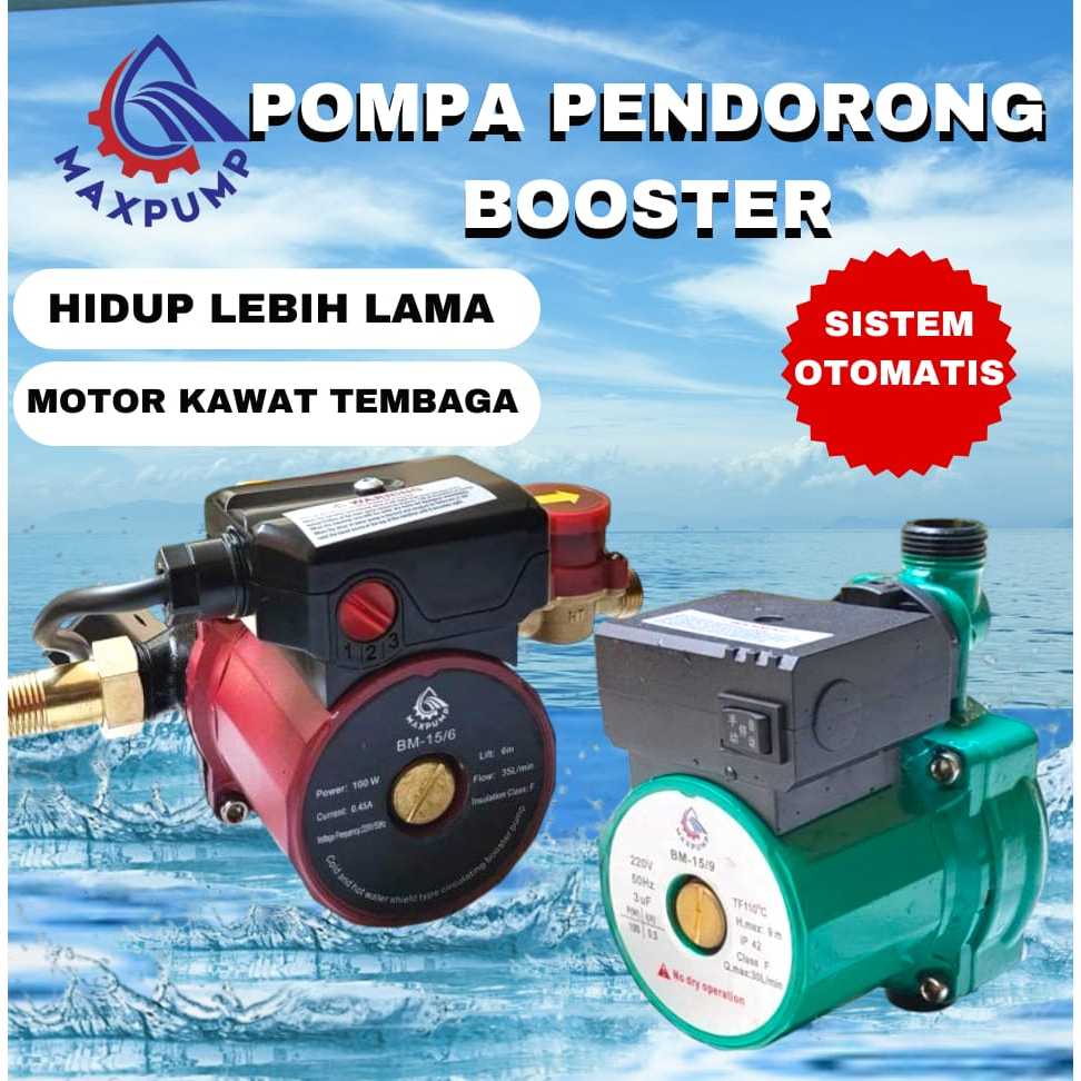 Jual MAXPUMP Pompa Dorong 100 watt Auto Water Heater Otomatis Pompa Booster silent Pompa air ...