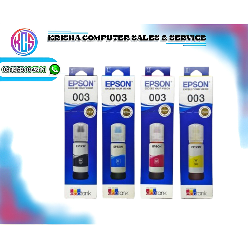 Jual TINTA EPSON 003 ORIGINAL FOR L3210, L3110 | Shopee Indonesia