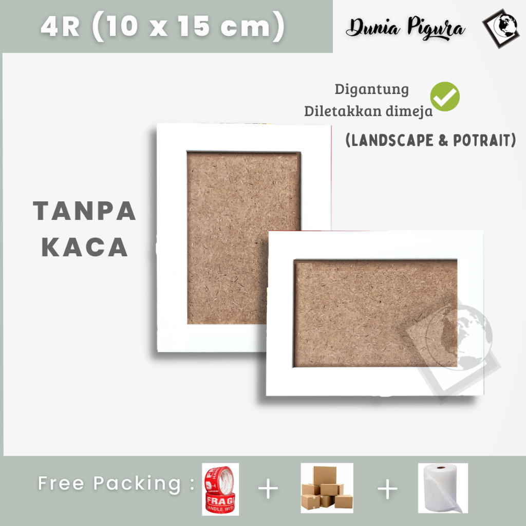 Jual Bingkai Foto 4R (10x15cm) TANPA KACA Minimalis GROSIR / Frame Foto ...