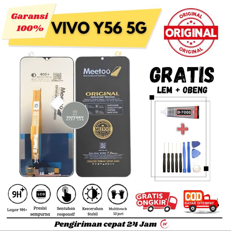 Jual Lcd VIVO Y56 5G GRATIS lem + Obeng Touchscreen Original MEETO | Shopee Indonesia