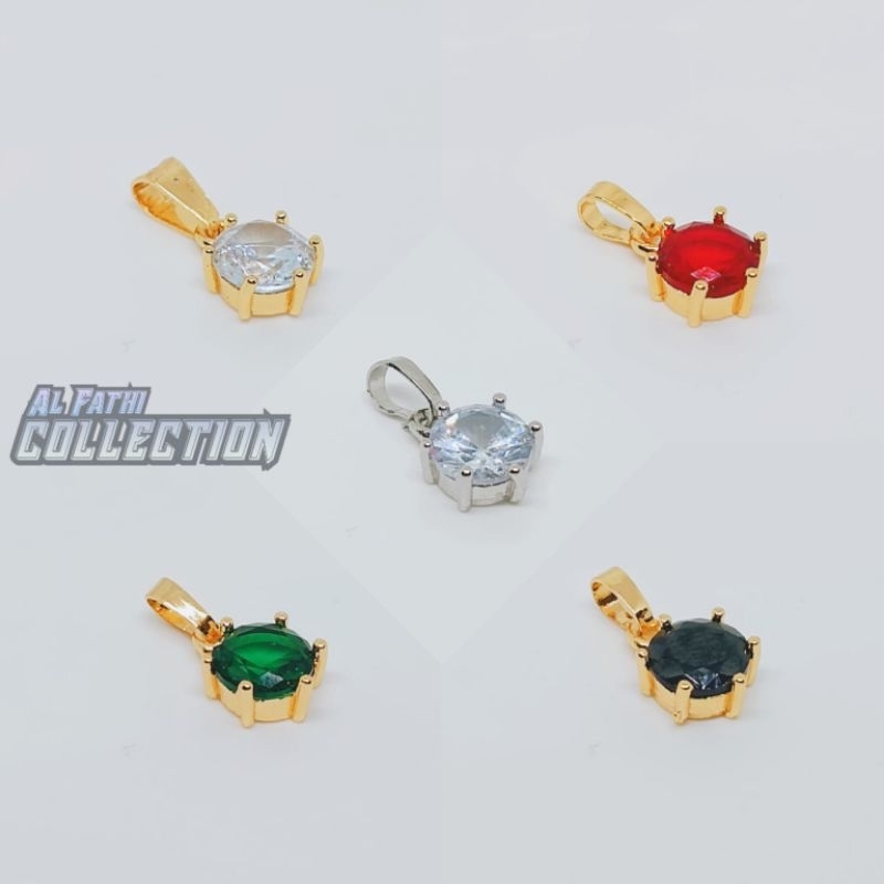 Jual Liontin Batu Mata Satu Warna Emas Dan Silver | Shopee Indonesia