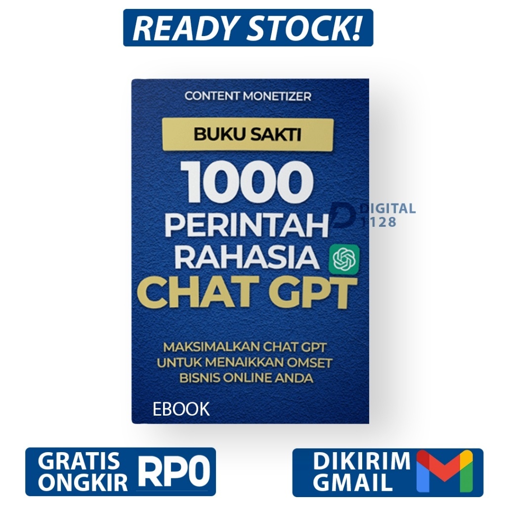 Jual 1000 Prompt Chatgpt Content Monetizer 1000 Perintah Rahasia