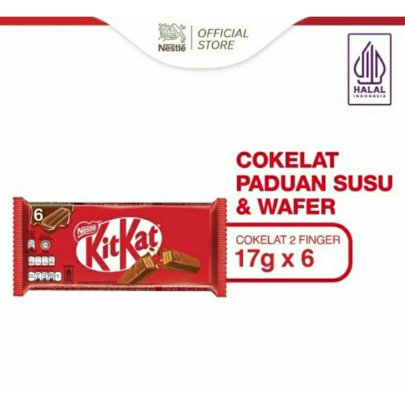 Jual Nestle Kit-Kat Cokelat Wafer Multipack 1 Bungkus isi 6 pcs ...