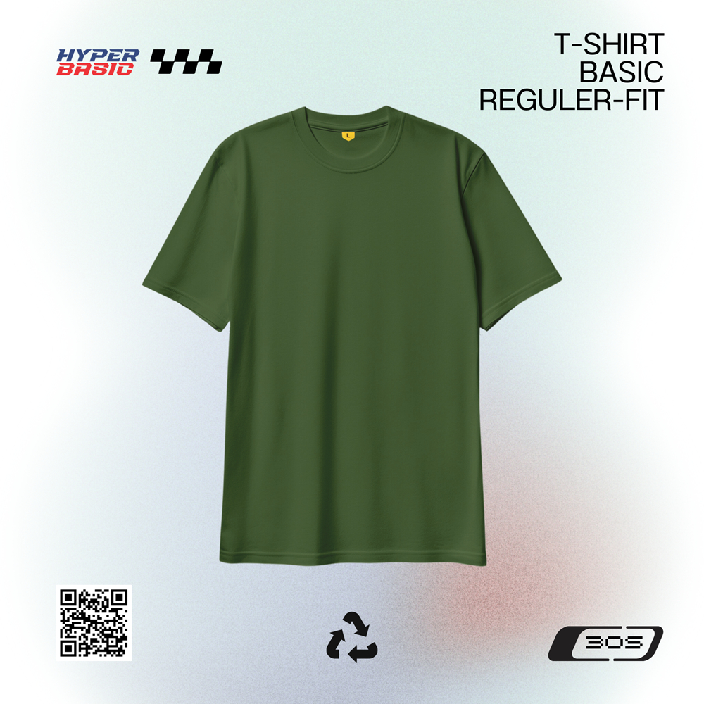 Jual 𝐇𝐲𝐩𝐞𝐫𝐛𝐚𝐬𝐢𝐜 Baju Kaos Polos Pria Tangan Pendek Warna Hijau Green ...