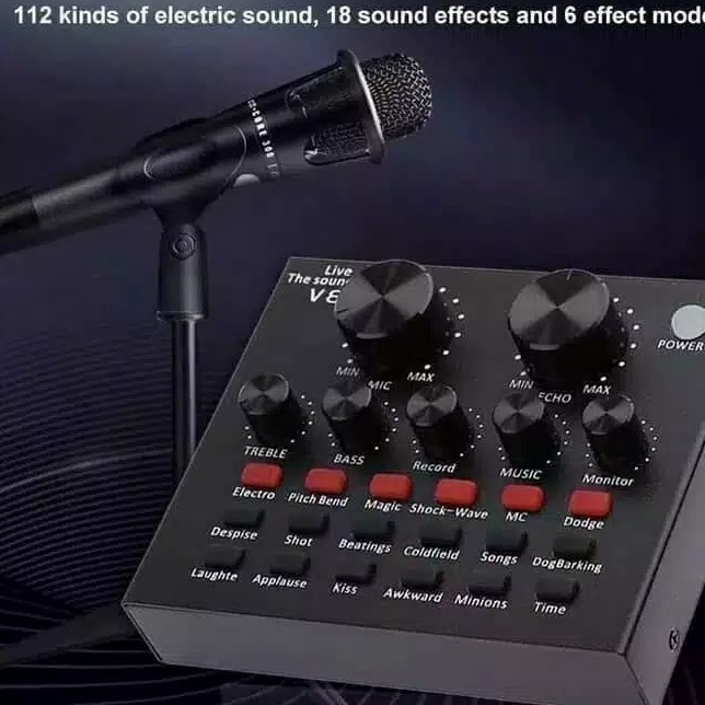 Jual Produsen Resmi Soundcard V8 Mixer Audio USB External Sound Card V8 ...