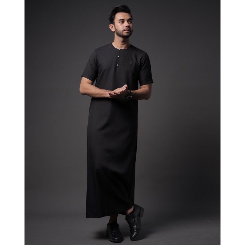 Jual Jubah Omer Black by Zaafer Indonesia | Shopee Indonesia