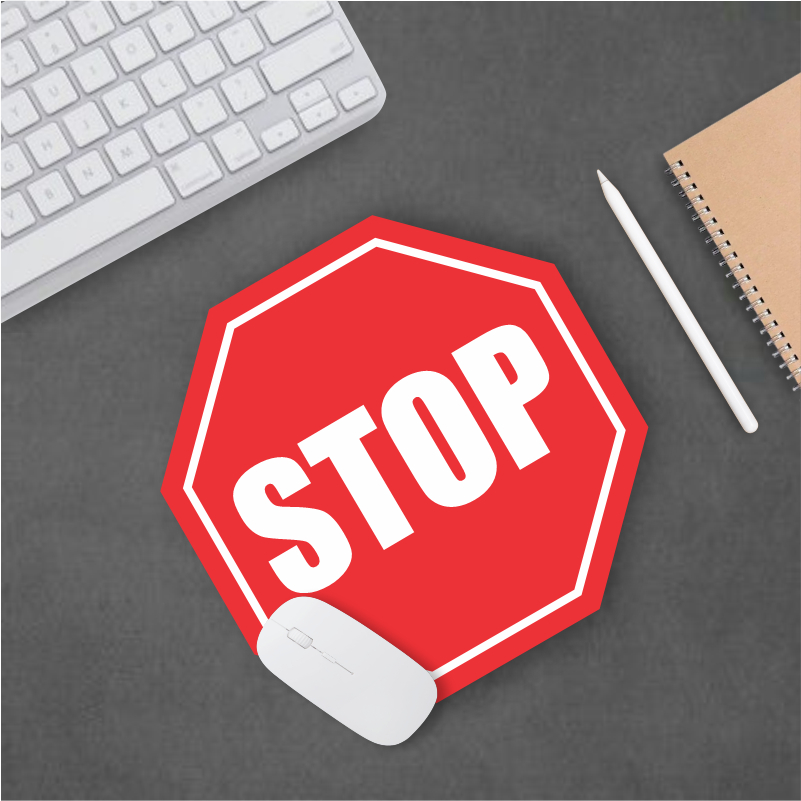 Jual Mousepad Unik Motif Simbol Stop Lucu | Shopee Indonesia