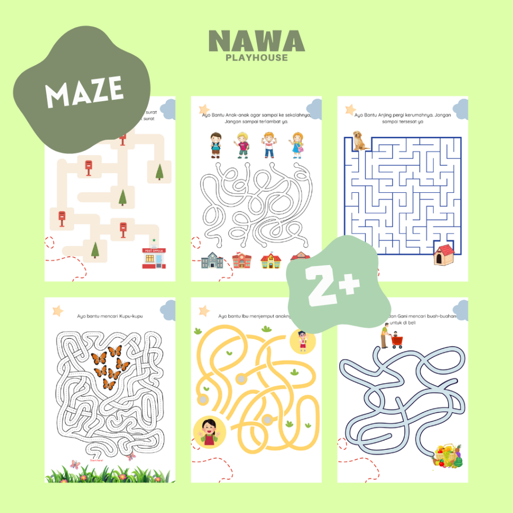 Jual Buku Lembar Kerja Worksheet Belajar Labirin Edukasi Aktivitas Anak ...