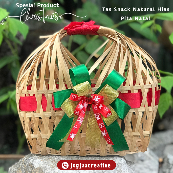 Jual [Christmas Series] TAS SNACK NATURAL HIAS PITA NATAL ukuran 20x10 ...