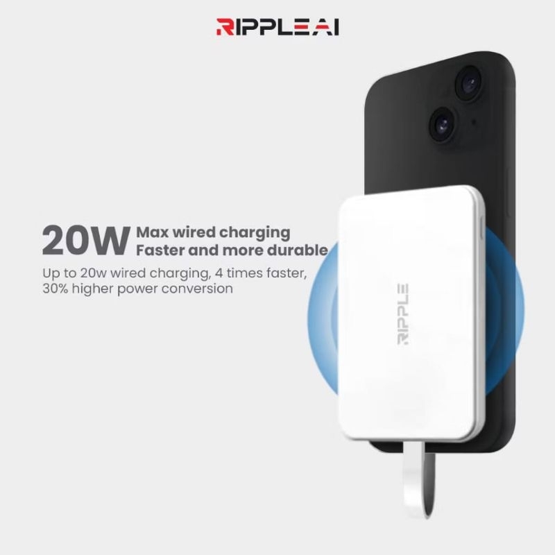 Jual RIPPLE MAGSAFE POWERBANK 10000MAH 20W FAST CHARGING REAL CAPASITY ...