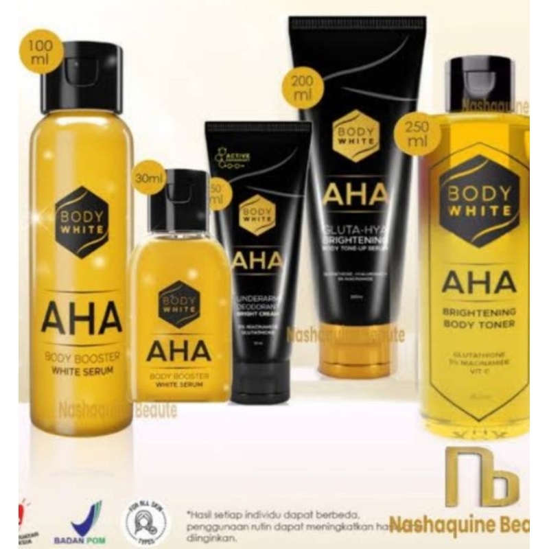 Jual body White Aha Gluta-Hya Brightening Body Tone-Up Serum200ml Serum ...