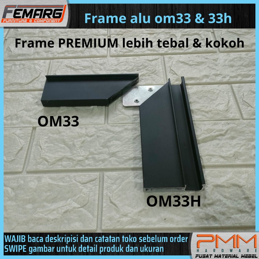 Jual frame aluminium OM 33 FEMARG |profil alumunium gagang pintu lemari ...