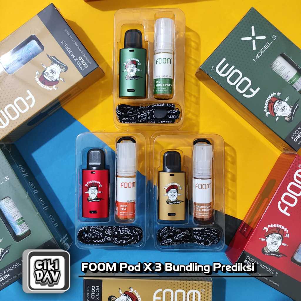 Jual FOOM Pod X3 Bundling Prediksi authentic | Shopee Indonesia