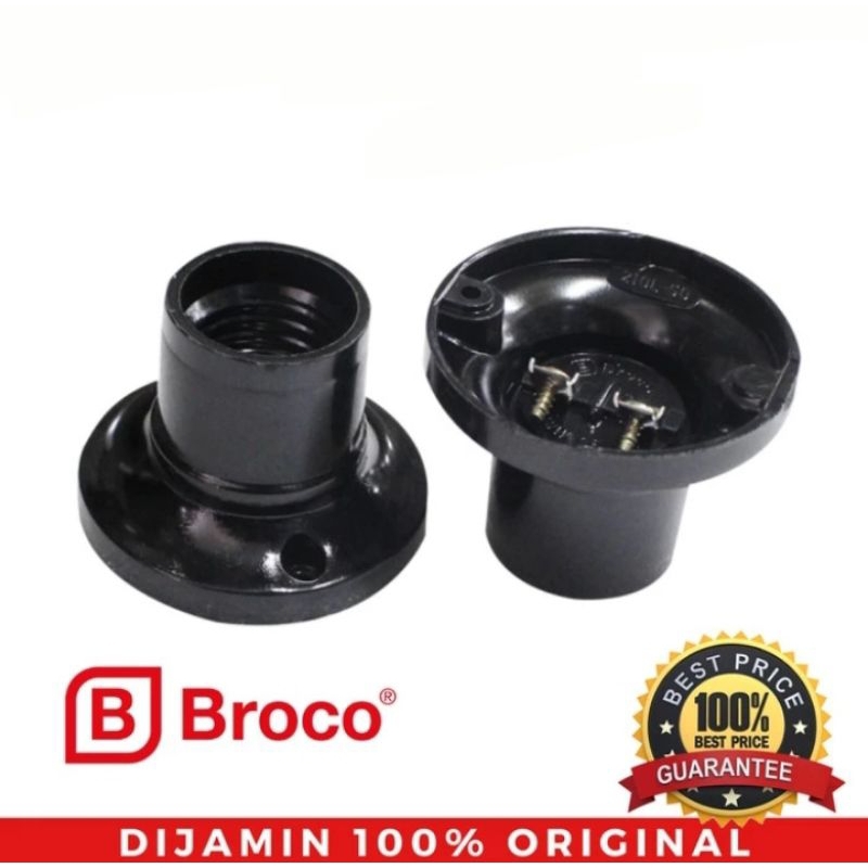 Jual Fitting Plafon Lampu Broco Bulat Warna Hitam 210L 210 L Ceiling ...