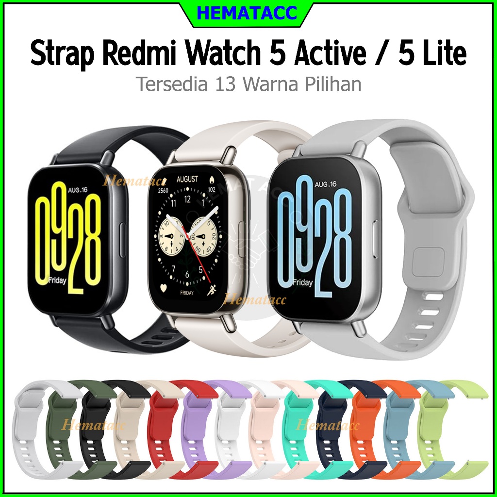 Jual Strap Redmi Watch 5 Active / 5 Lite Polos Squared Tali Jam Xiaomi ...