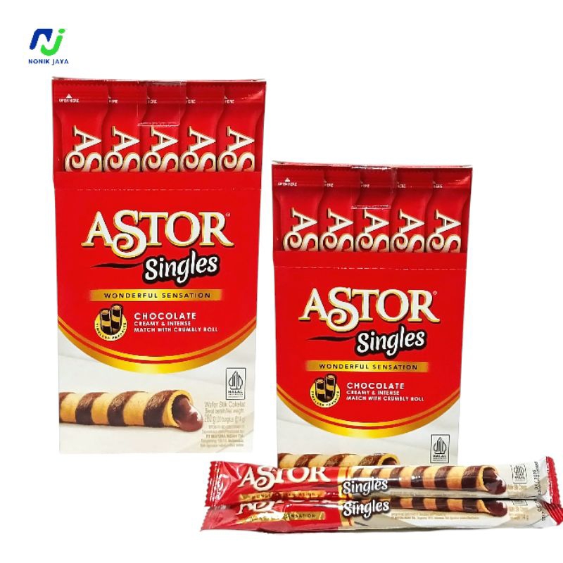 Jual Astor Singles Box Isi 20 Pcs(SENSASI COKELAT LUMER) | Shopee Indonesia